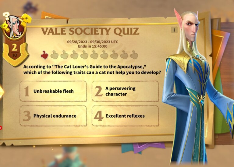 Vale Society Quiz Questions & Answers | Call Of Dragons Guide
